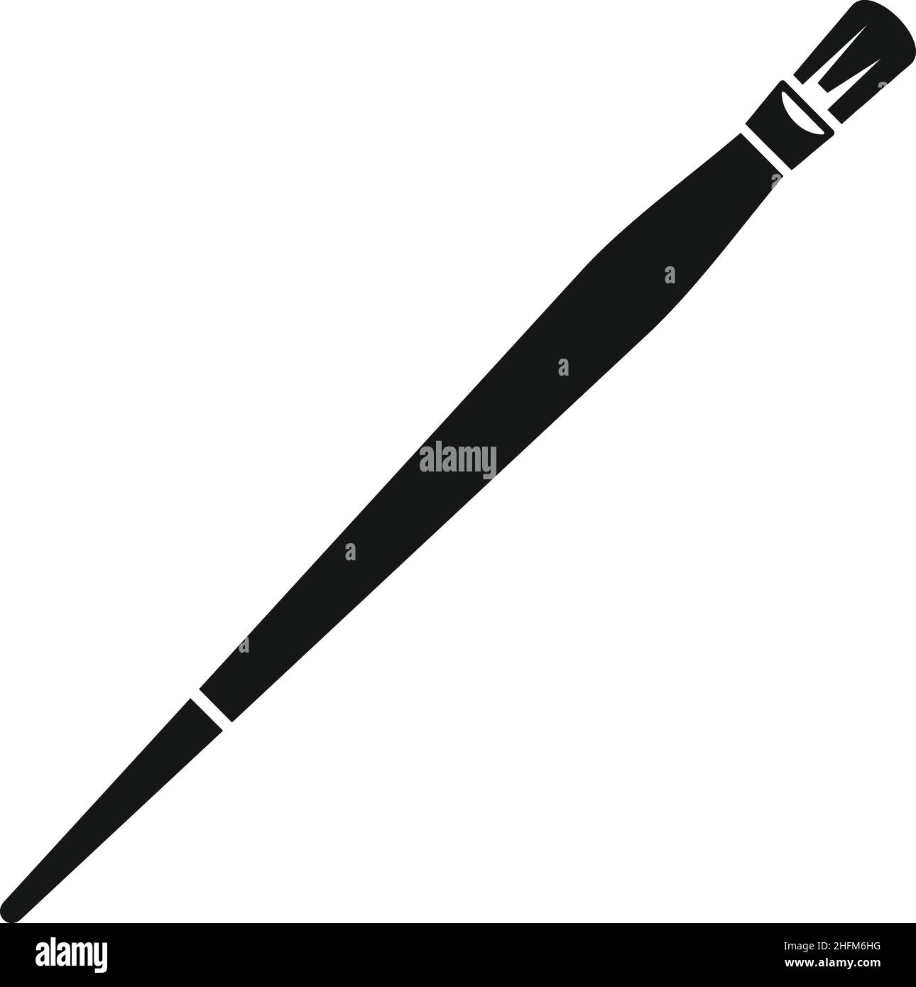 Paintbrush icon simple vector. Nib tool. Writing pencil Stock Vector ...
