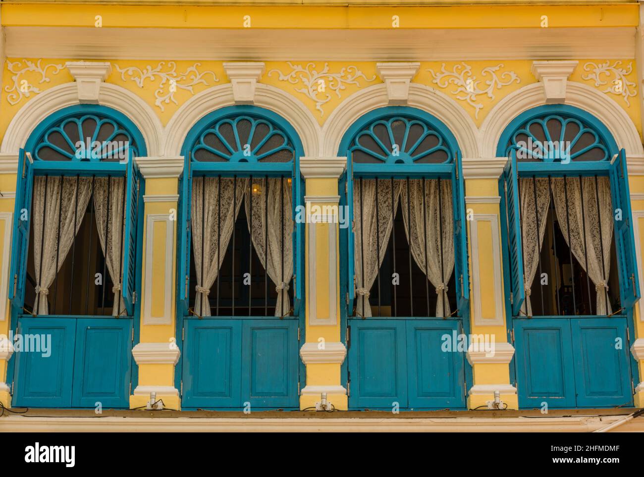 Curtained windows hi-res stock photography and images - Alamy