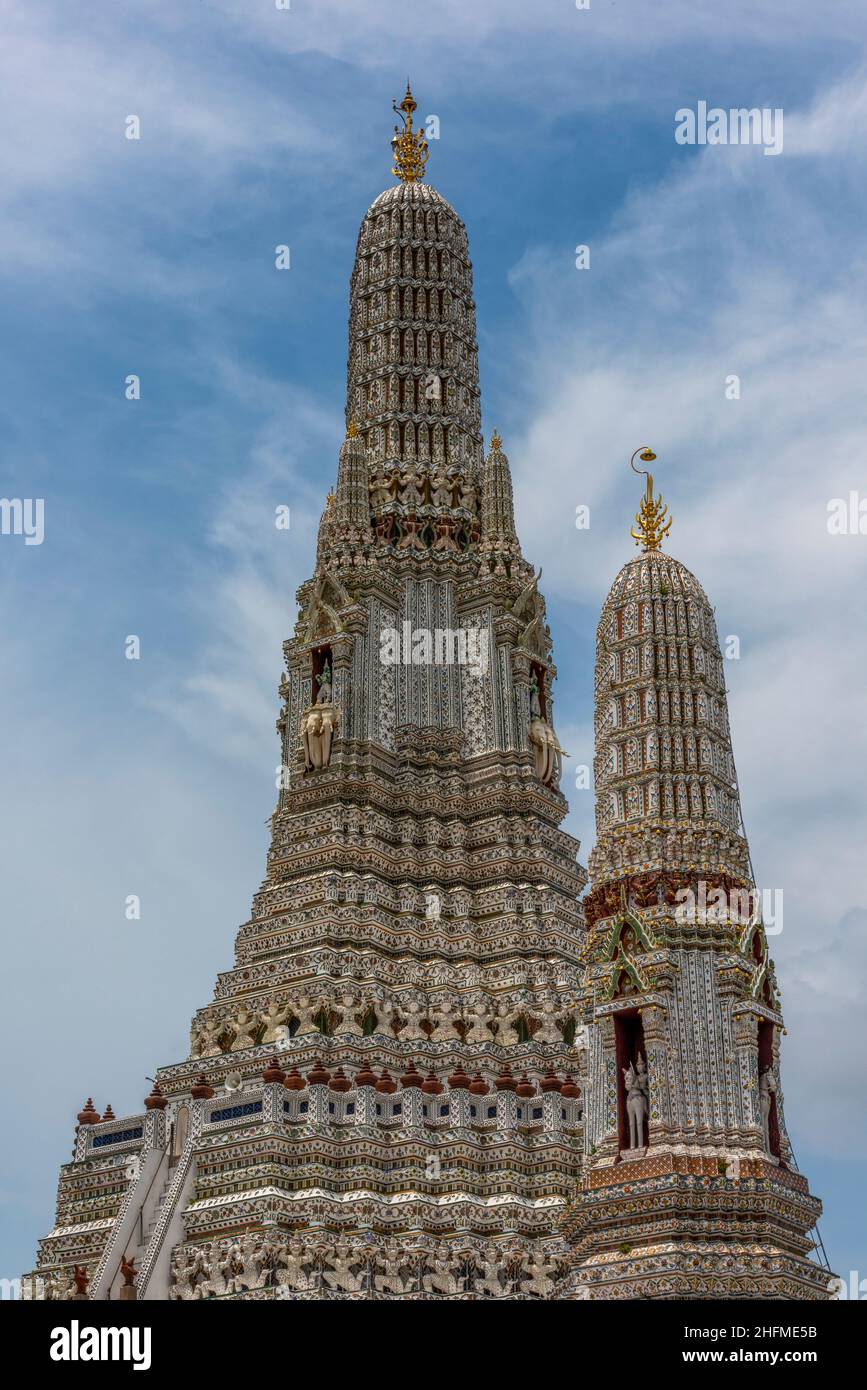 a buddhist temple in bangkok capital city of thailand, large ornate ...