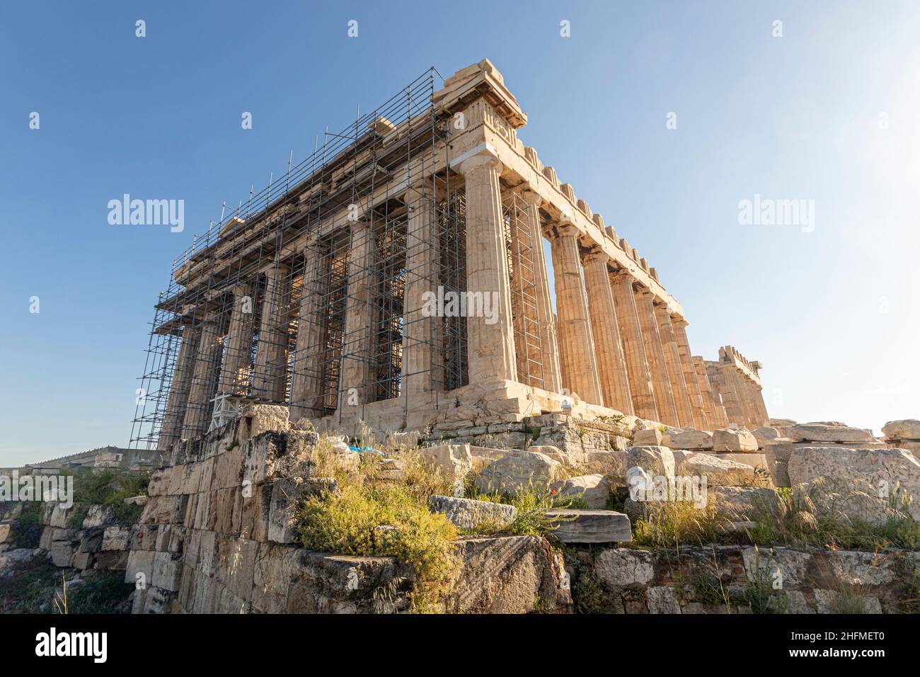 Athens, Greece. The Parthenon, a former temple on the Athenian Acropolis dedicated to the ...