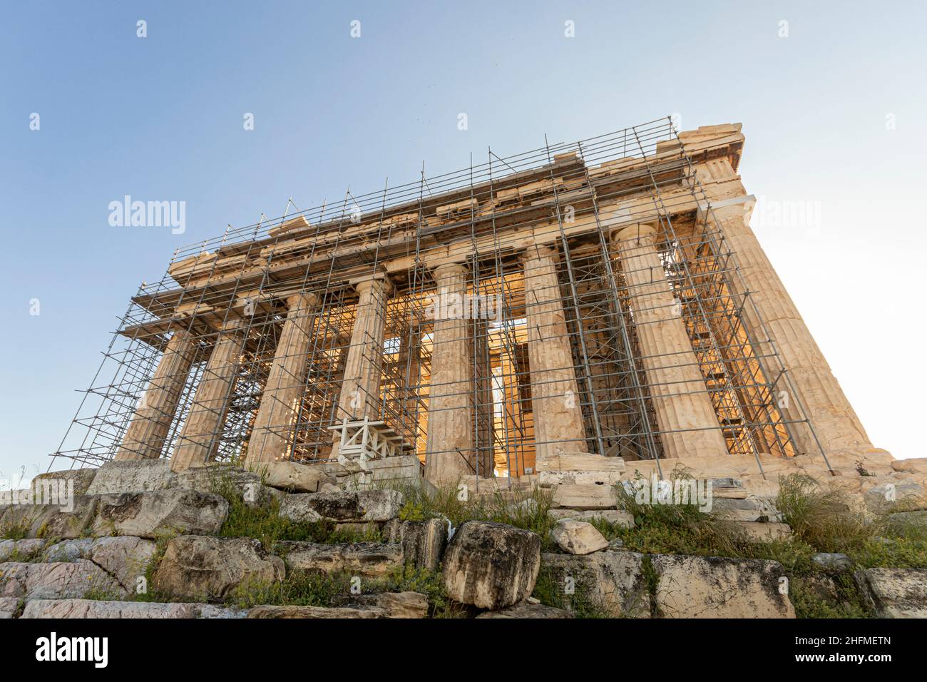 Athens, Greece. The Parthenon, a former temple on the Athenian Acropolis dedicated to the ...