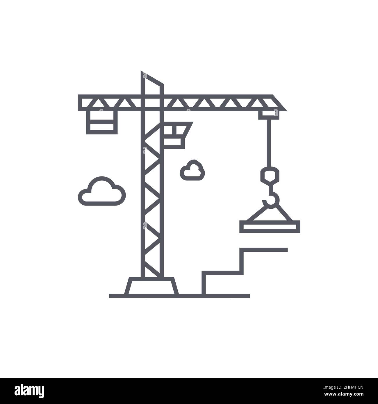 Detailed white crane on Stock Vector Images - Alamy