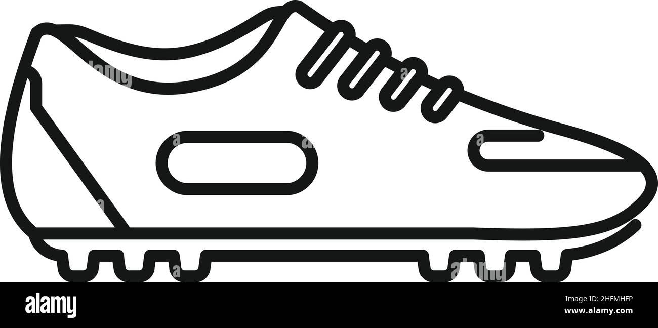 Football shoe icon outline vector. Sport pair. Running spikes Stock ...
