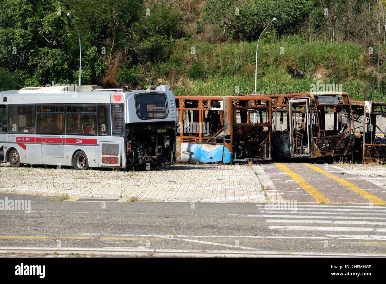 Mauro Scrobogna /LaPresse July 02, 2020 Rome, Italy News ATAC depot via ...