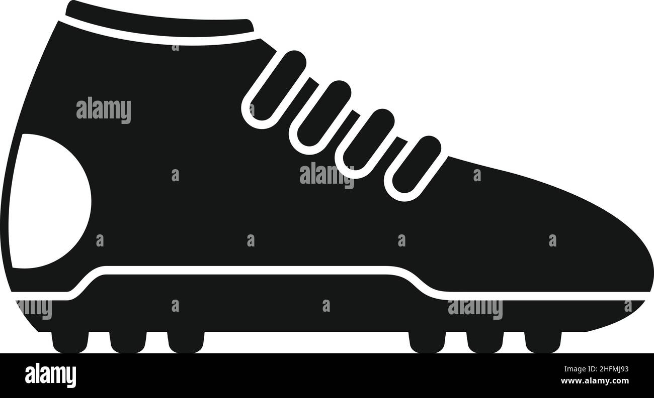 Soccer sneaker icon simple vector. Sport shoe. Football boot Stock ...