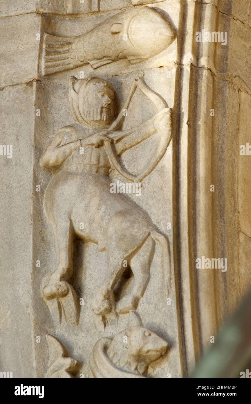 A centaur drawing a bow - Sagittarius? Cathedral of Saint Cyriacus the ...