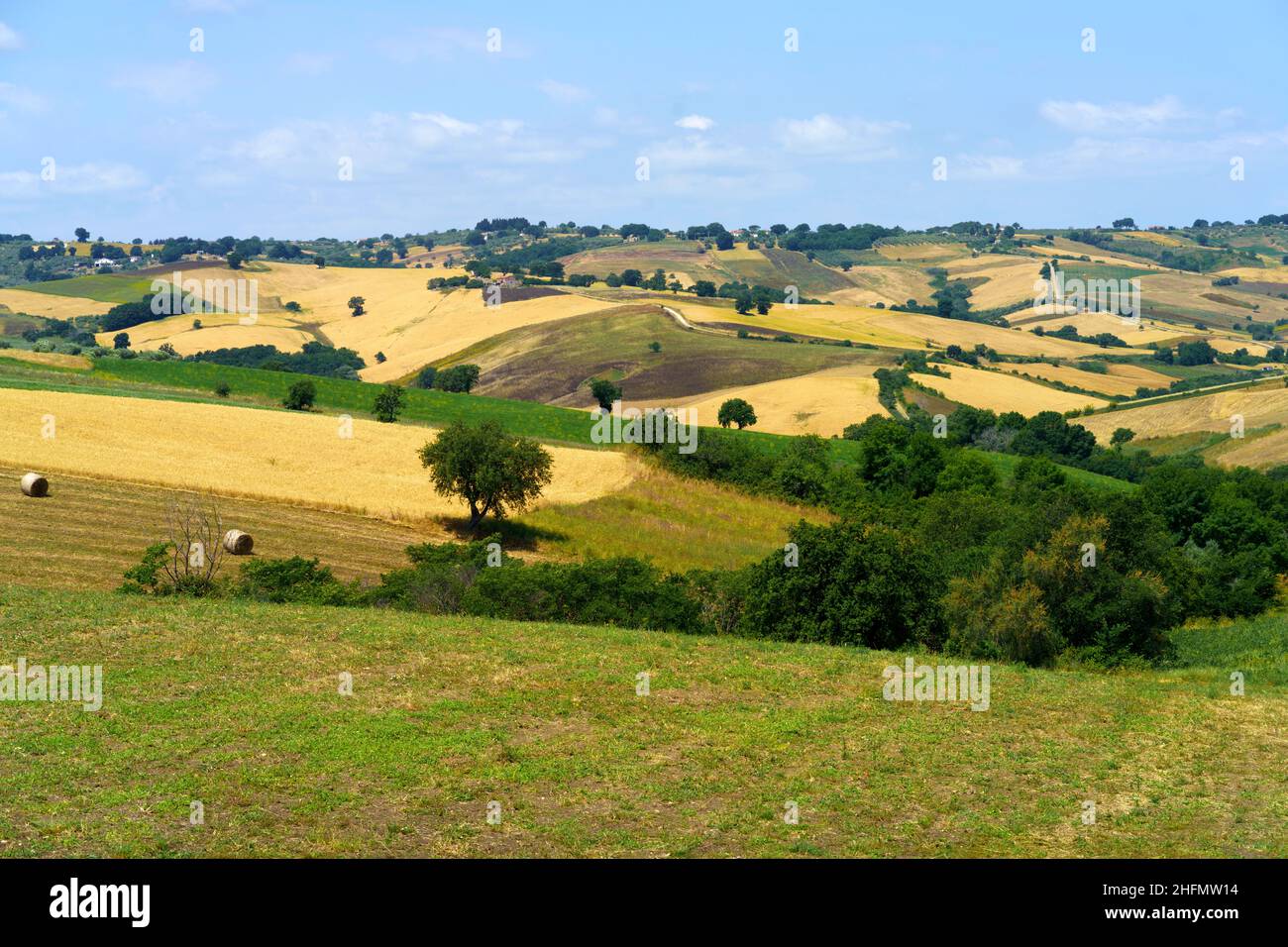 Landscape in Campobasso province, Molise, Italy, along the road to ...