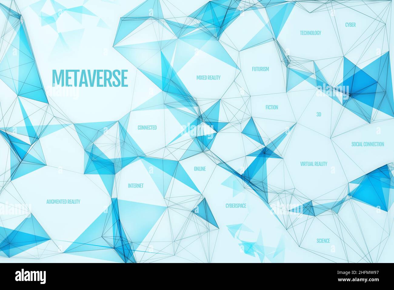 Metaverse, conceptual 2d illustration background with plexus effect ...