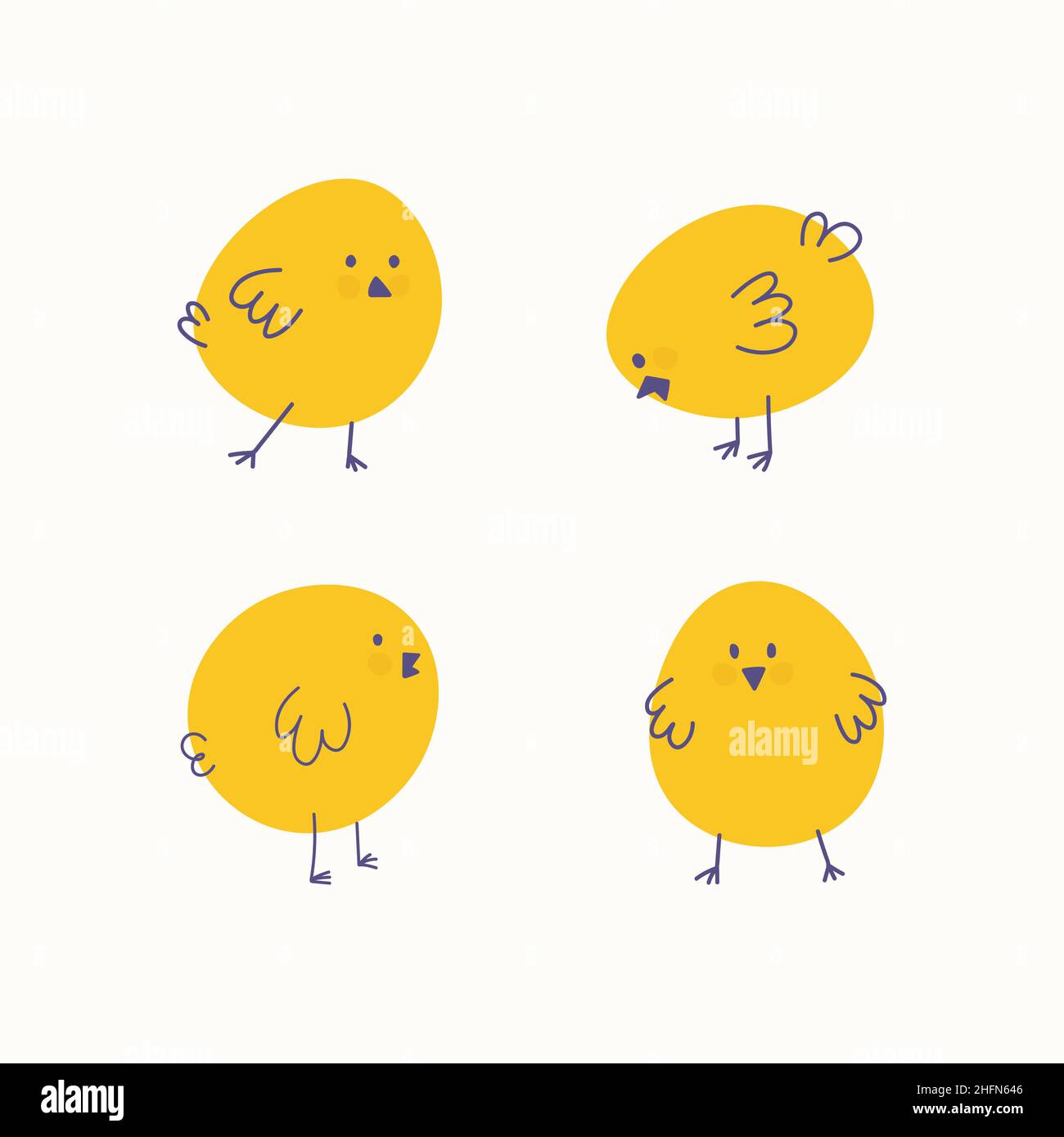 Chicks four little Cut Out Stock Images & Pictures - Alamy