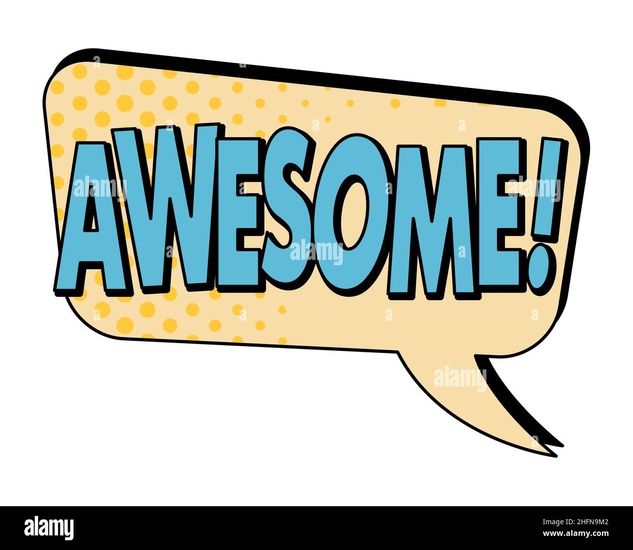 Awesome speech bubble in retro style. Vector illustration isolated on ...