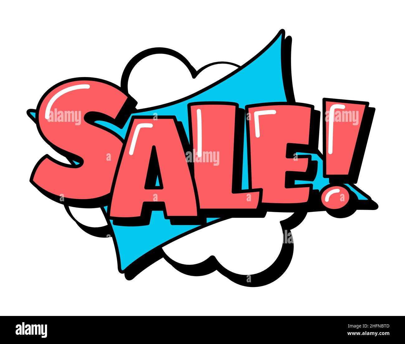 Sale! speech bubble in retro style. Vector illustration isolated on ...