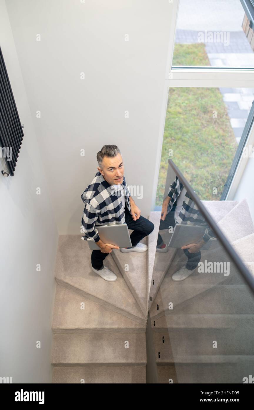 Looking up the home stairs hi-res stock photography and images - Alamy
