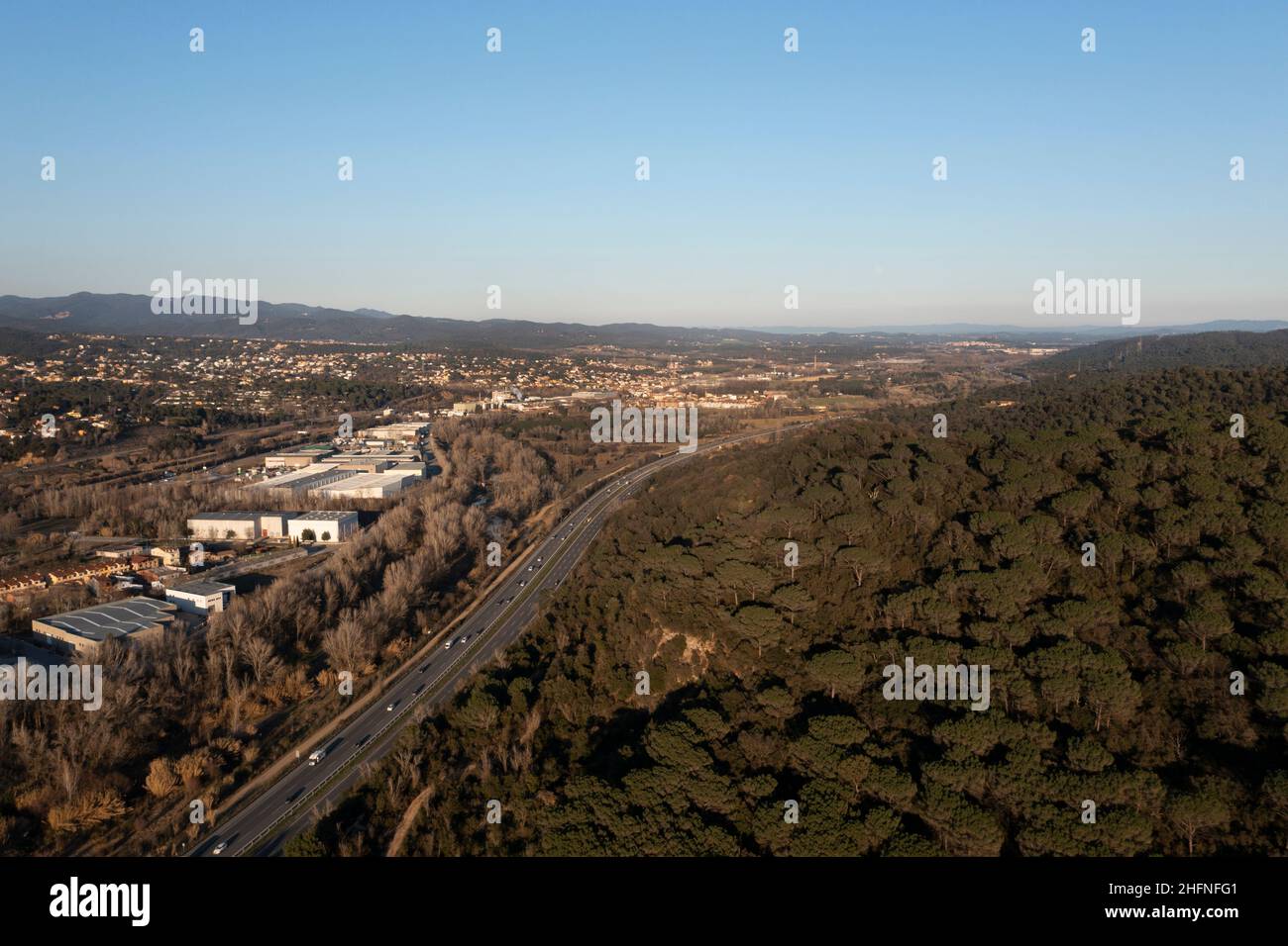 Aerial view of motorway hi-res stock photography and images - Alamy