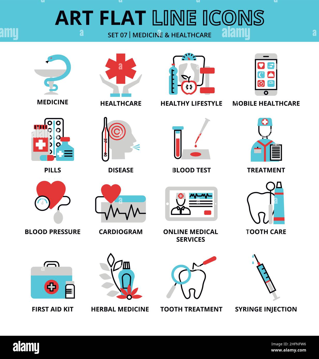 Modern flat editable line design vector illustration, set of medicine ...