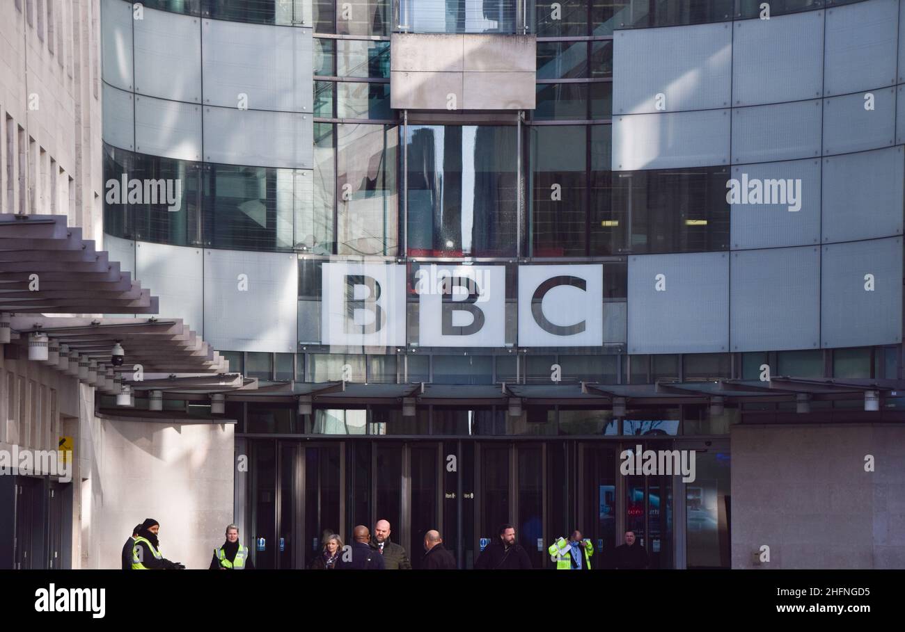 Bbc sign in central london. hi-res stock photography and images - Alamy