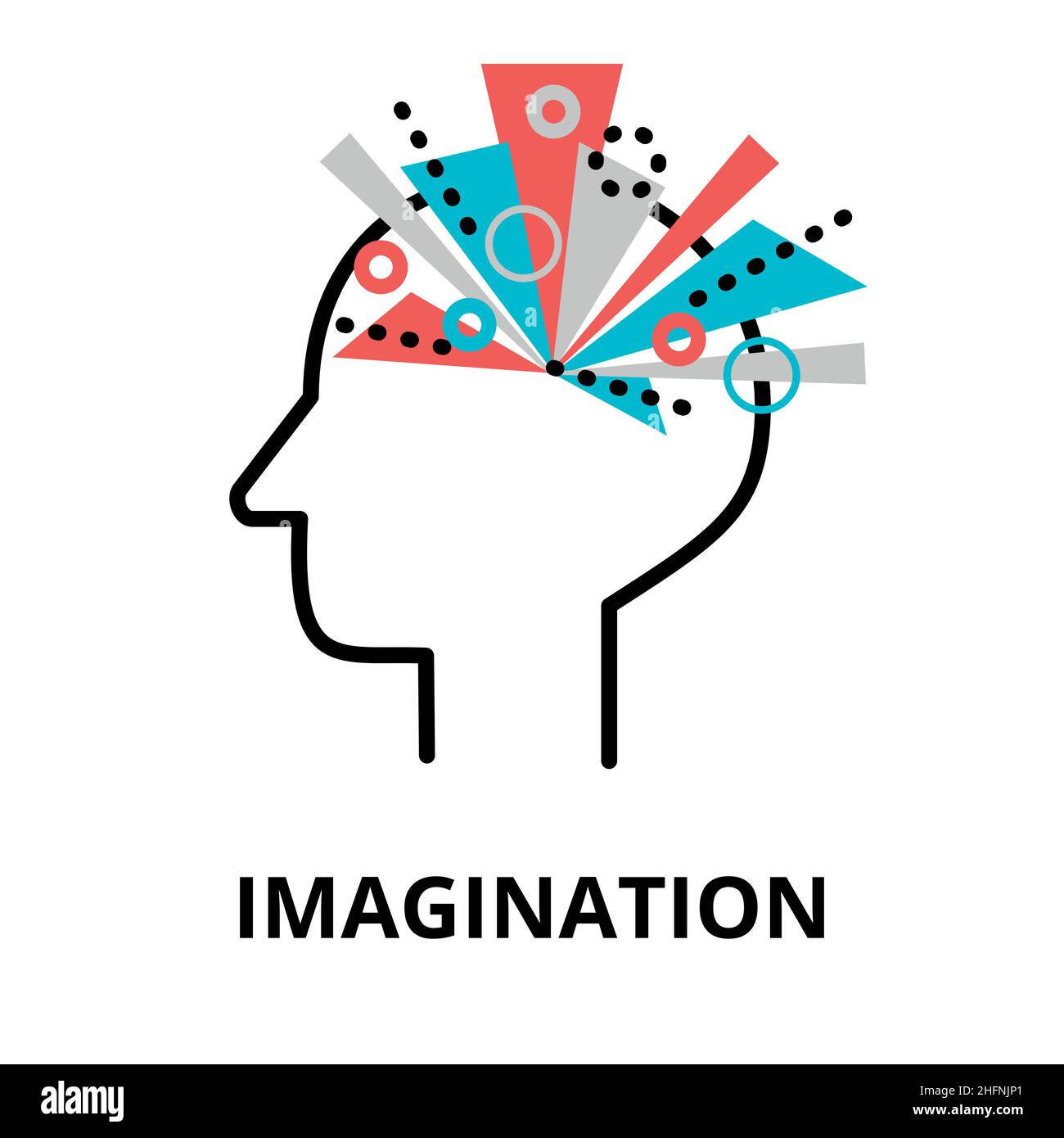 Brain process flat thin Cut Out Stock Images & Pictures - Alamy