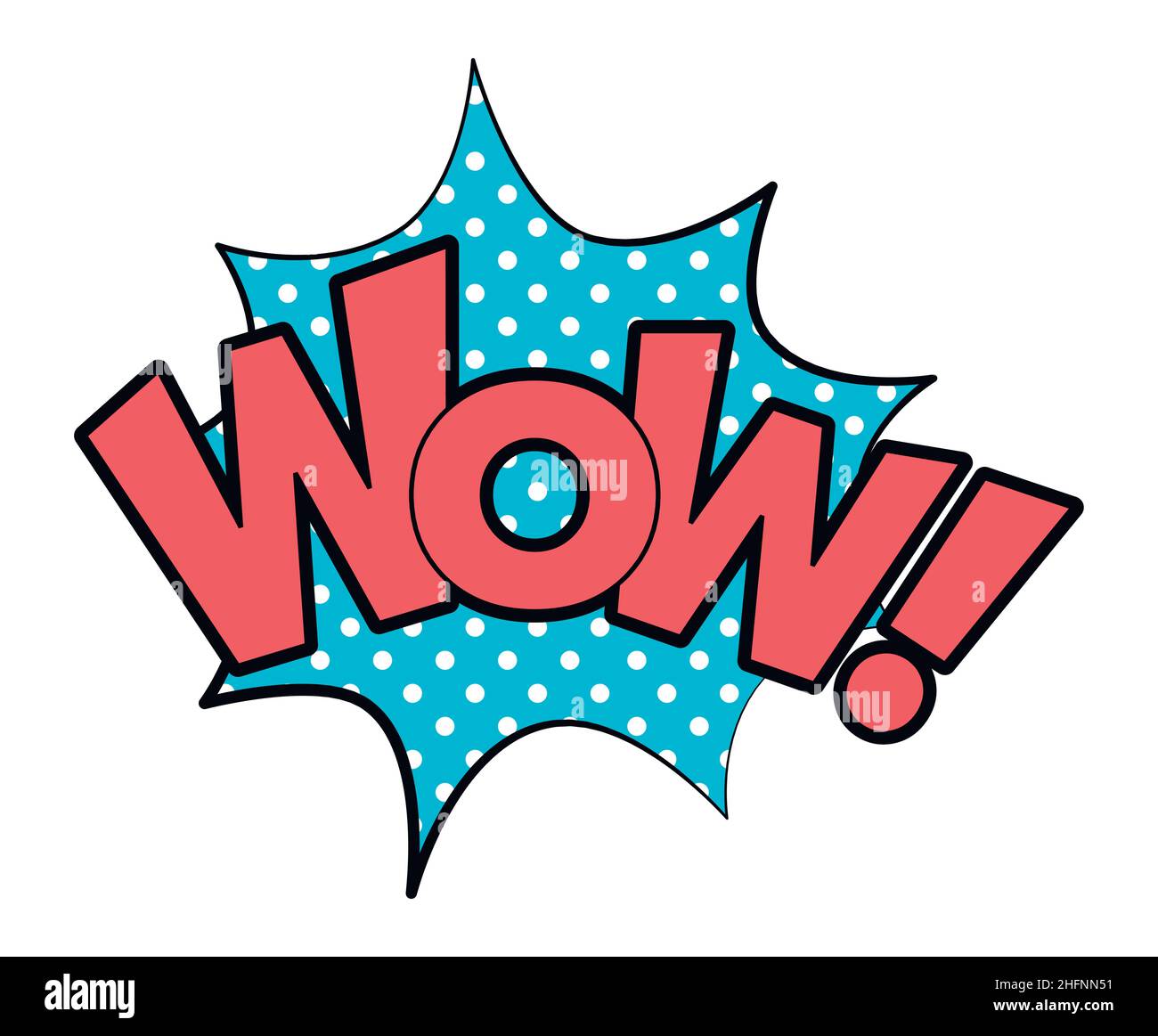 Wow speech bubble in retro style. Vector illustration isolated on white ...