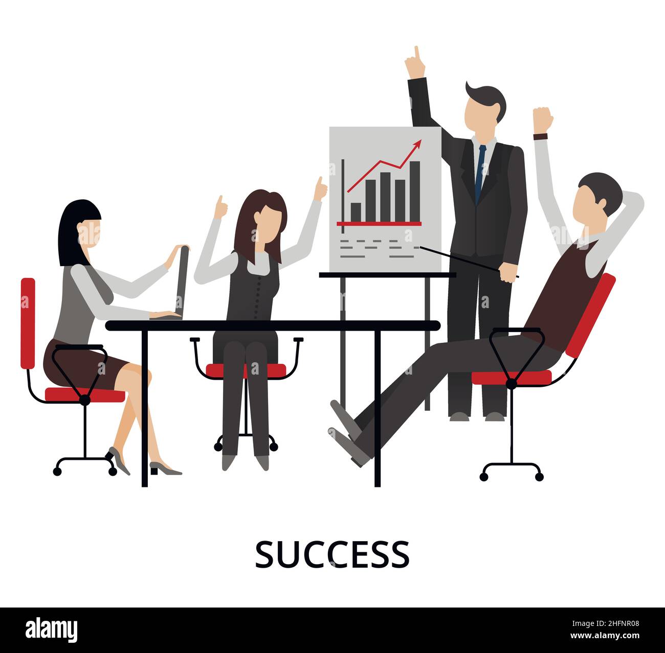 Modern flat design vector illustration, concept of business success ...