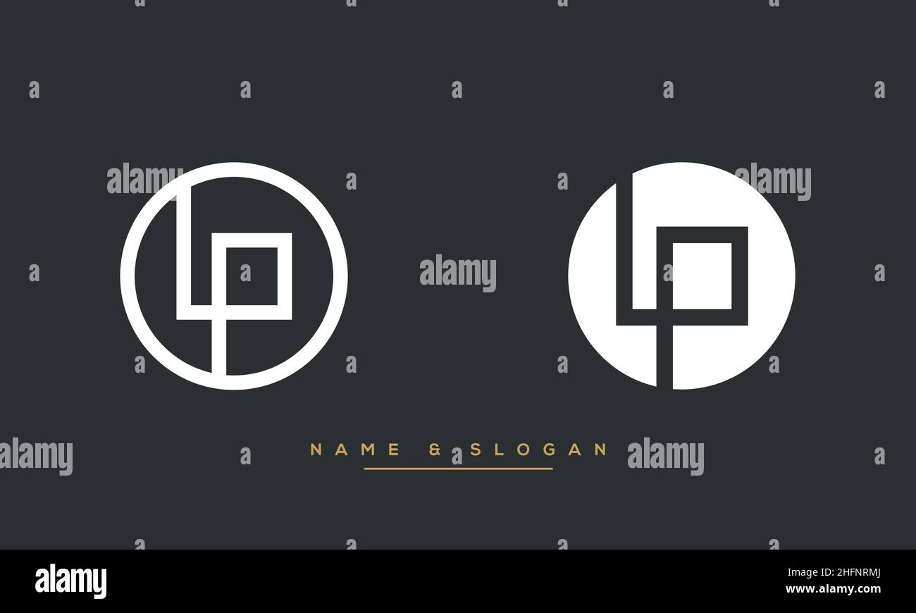 Modern abstract letter LP, PL logo design. Minimal LP, PL initial based ...