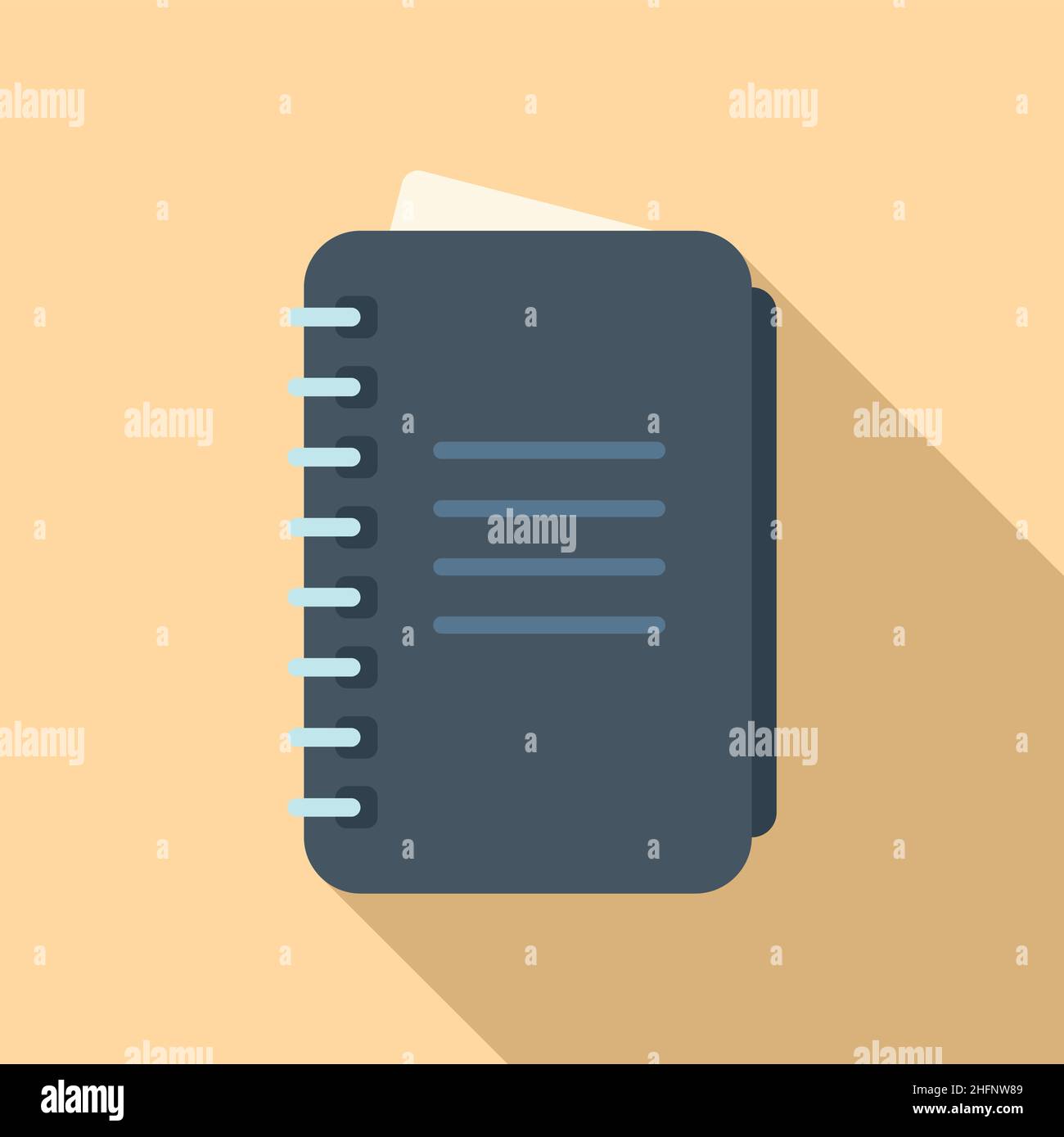 Notepad icon flat vector. Note book. Hand text Stock Vector Image & Art ...