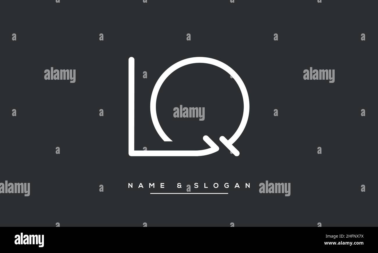 Modern abstract letter LQ, QL logo design. Minimal LQ, QL initial based ...