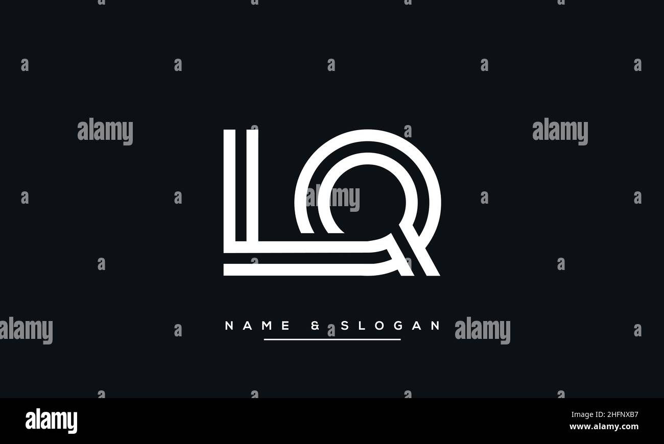 Modern abstract letter LQ, QL logo design. Minimal LQ, QL initial based ...