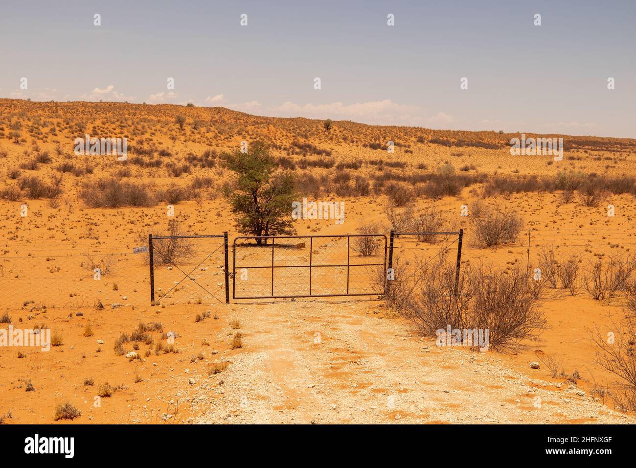 Farm gate in the Kalahari Stock Photo - Alamy