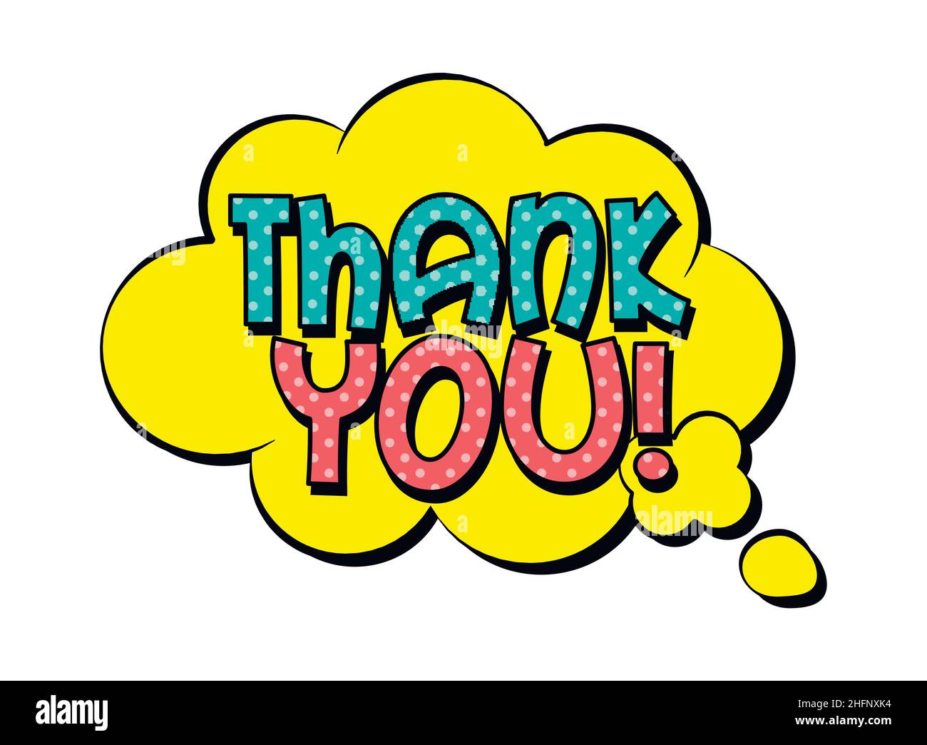 Thank you speech bubble in retro style. Vector illustration isolated on ...