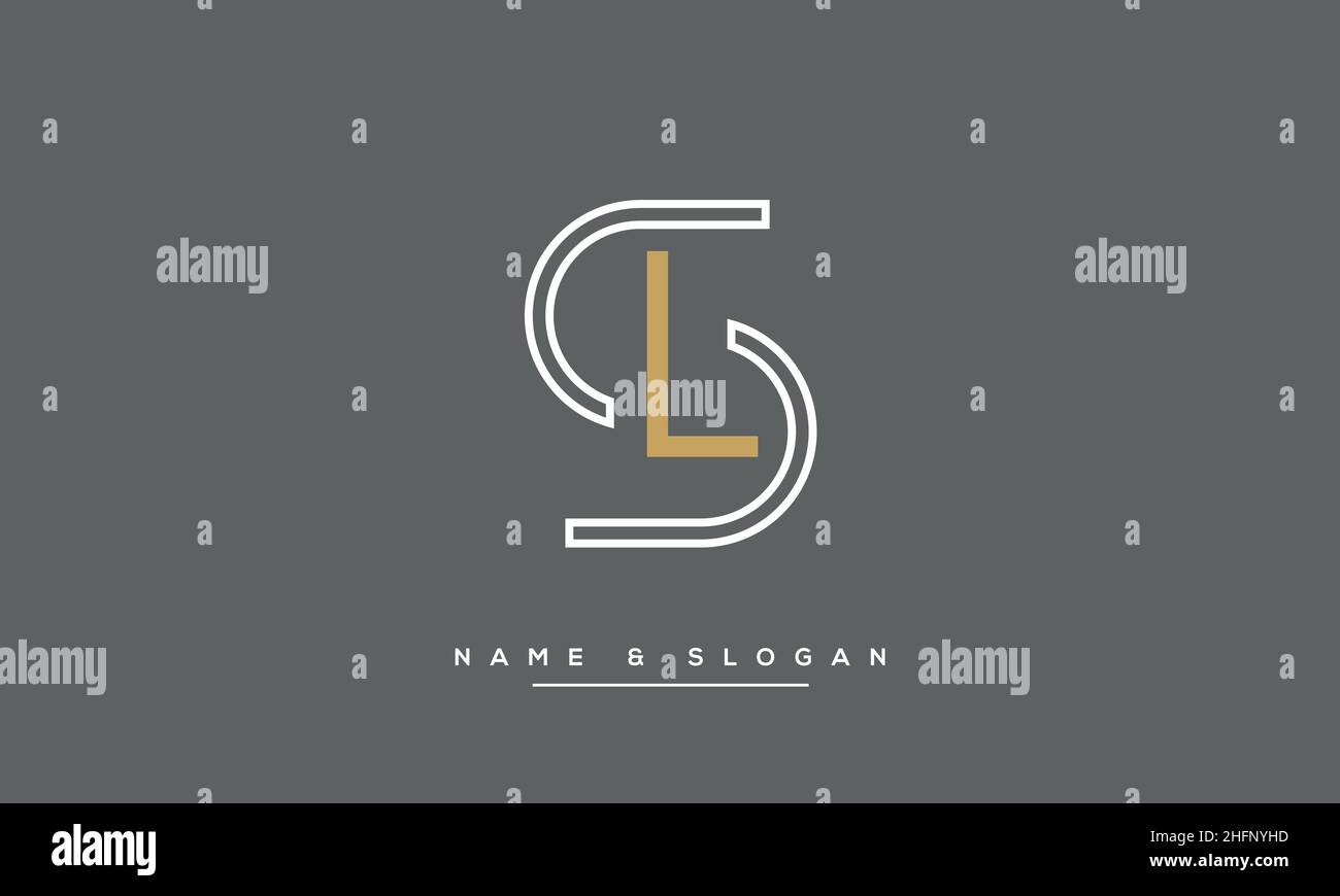 Modern abstract letter LS, SL logo design. Minimal LS, SL initial based icon vector Stock Vector ...