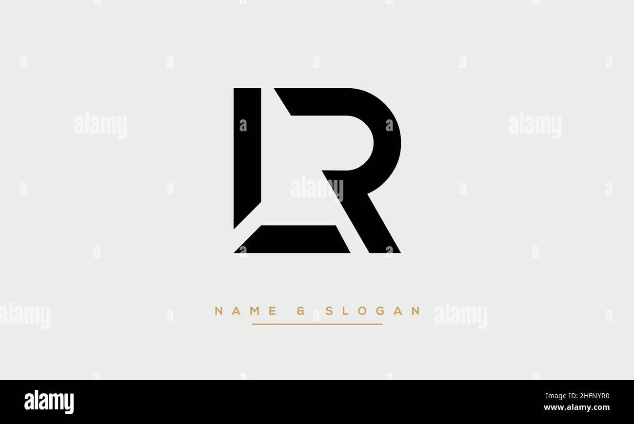 Modern abstract letter LR, RL logo design. Minimal LR, RL initial based ...