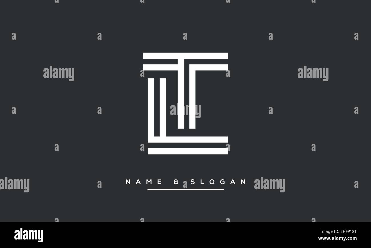 Modern abstract letter LT, TL logo design. Minimal LT, TL initial based ...