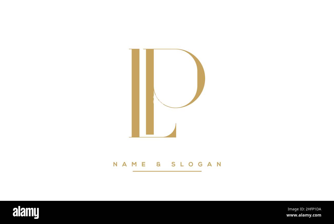 Modern abstract letter LP, PL logo design. Minimal LP, PL initial based ...