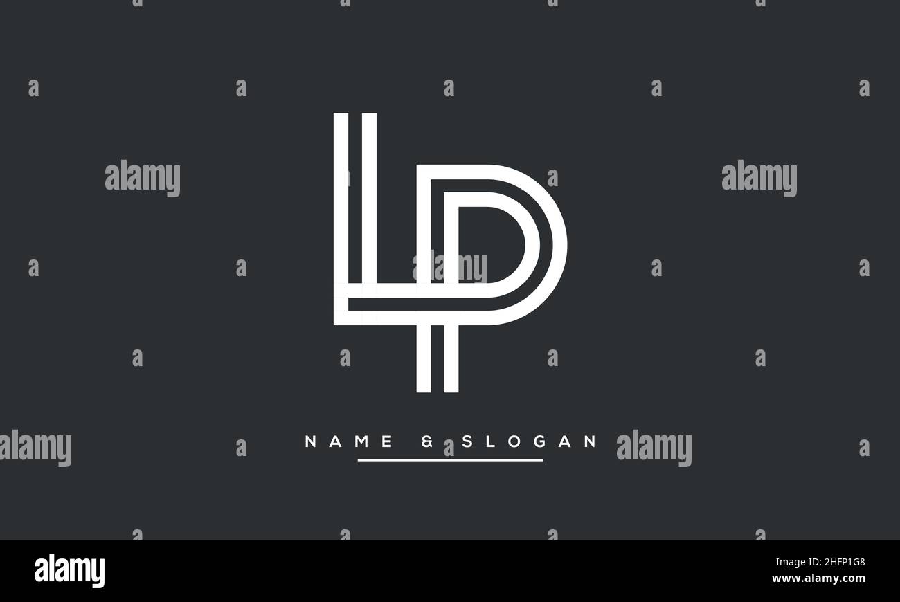 Modern abstract letter LP, PL logo design. Minimal LP, PL initial based ...