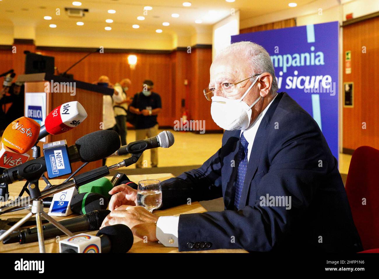 Fabio Sasso/LaPresse September 21, 2020 Naples, Italy Politics Vincenzo ...