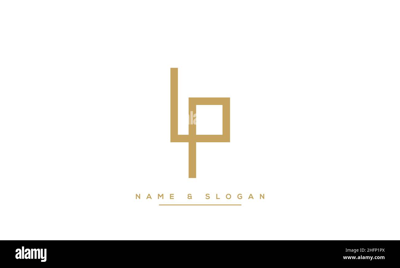 Modern abstract letter LP, PL logo design. Minimal LP, PL initial based ...