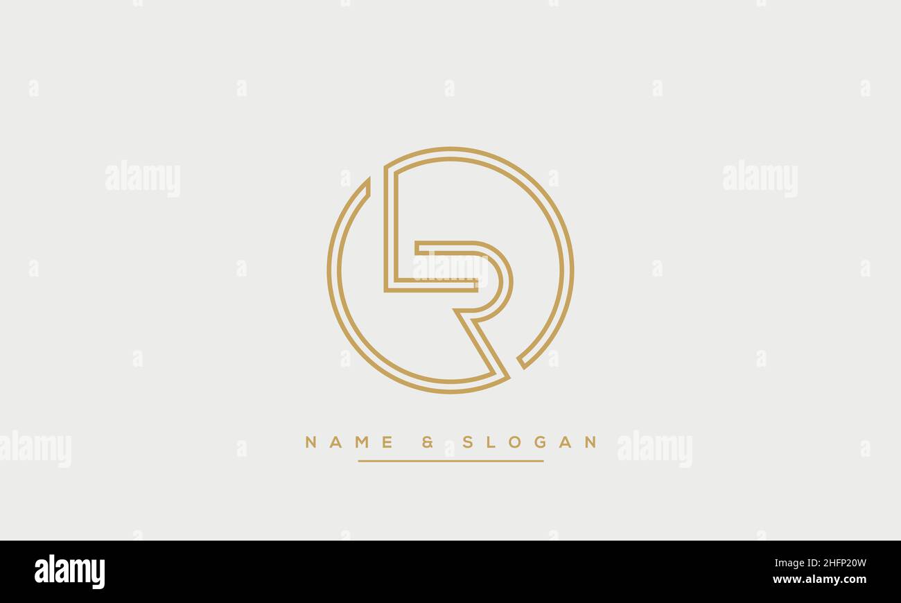 Modern abstract letter LR, RL logo design. Minimal LR, RL initial based icon vector Stock Vector ...