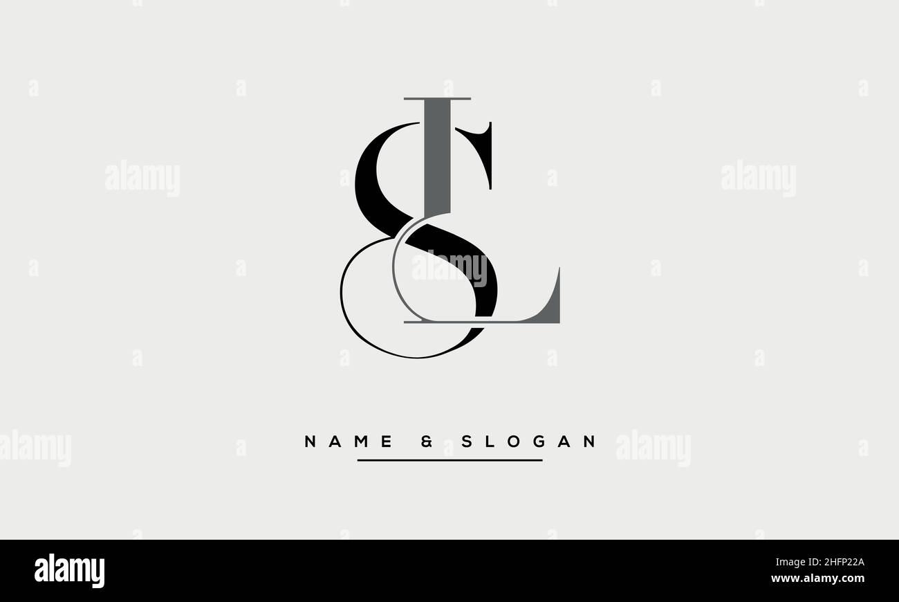 Modern abstract letter LS, SL logo design. Minimal LS, SL initial based ...