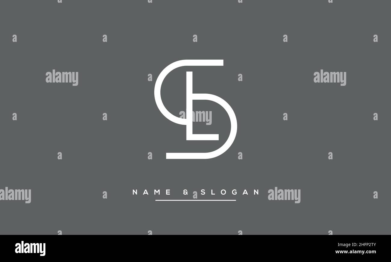 Modern abstract letter LS, SL logo design. Minimal LS, SL initial based ...