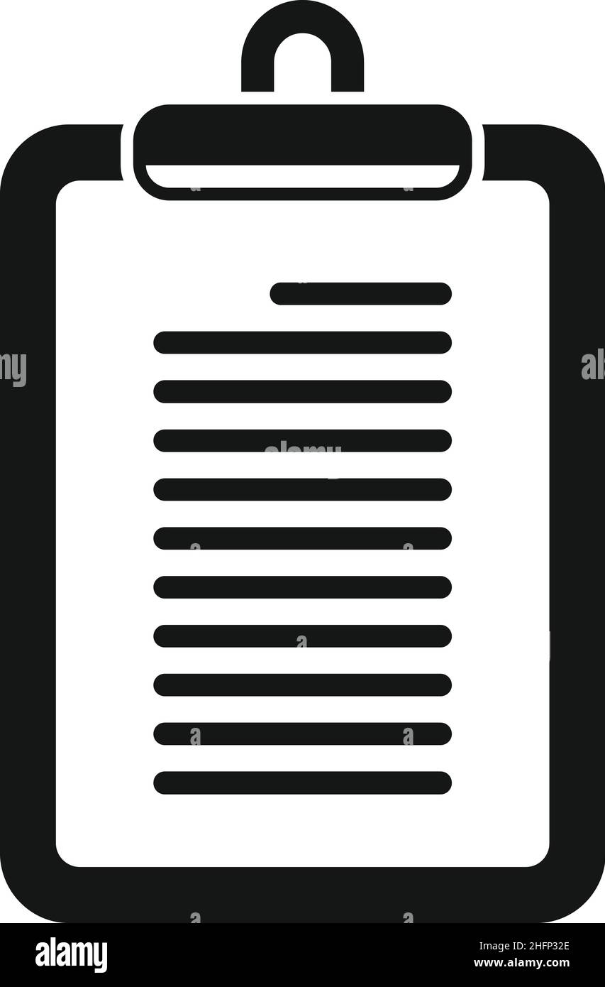 Write clipboard icon simple vector. Hand text. Message pencil Stock ...