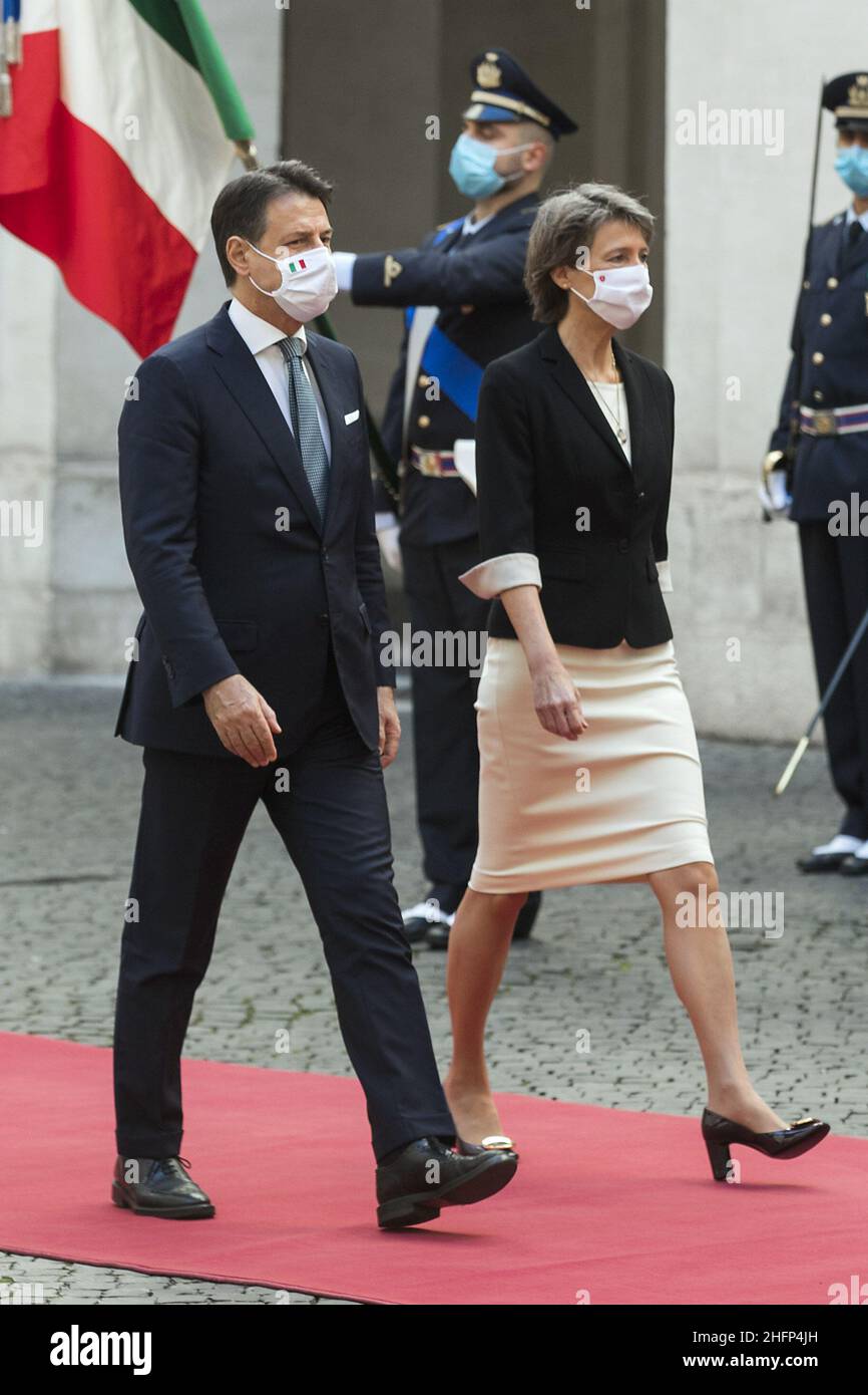 Roberto Monaldo / LaPresse 29-09-2020 Rome (Italy) Chigi palace - Prime ...