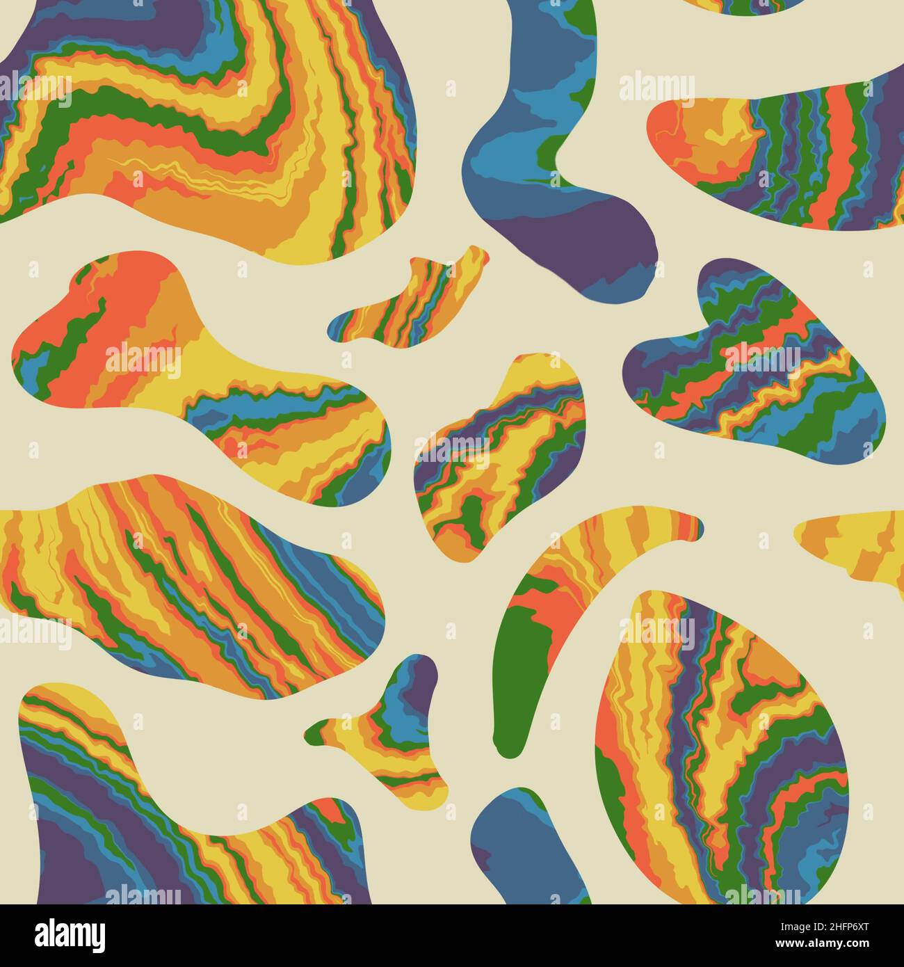 Colorful abstract blobs background. Seamless pattern with random ...
