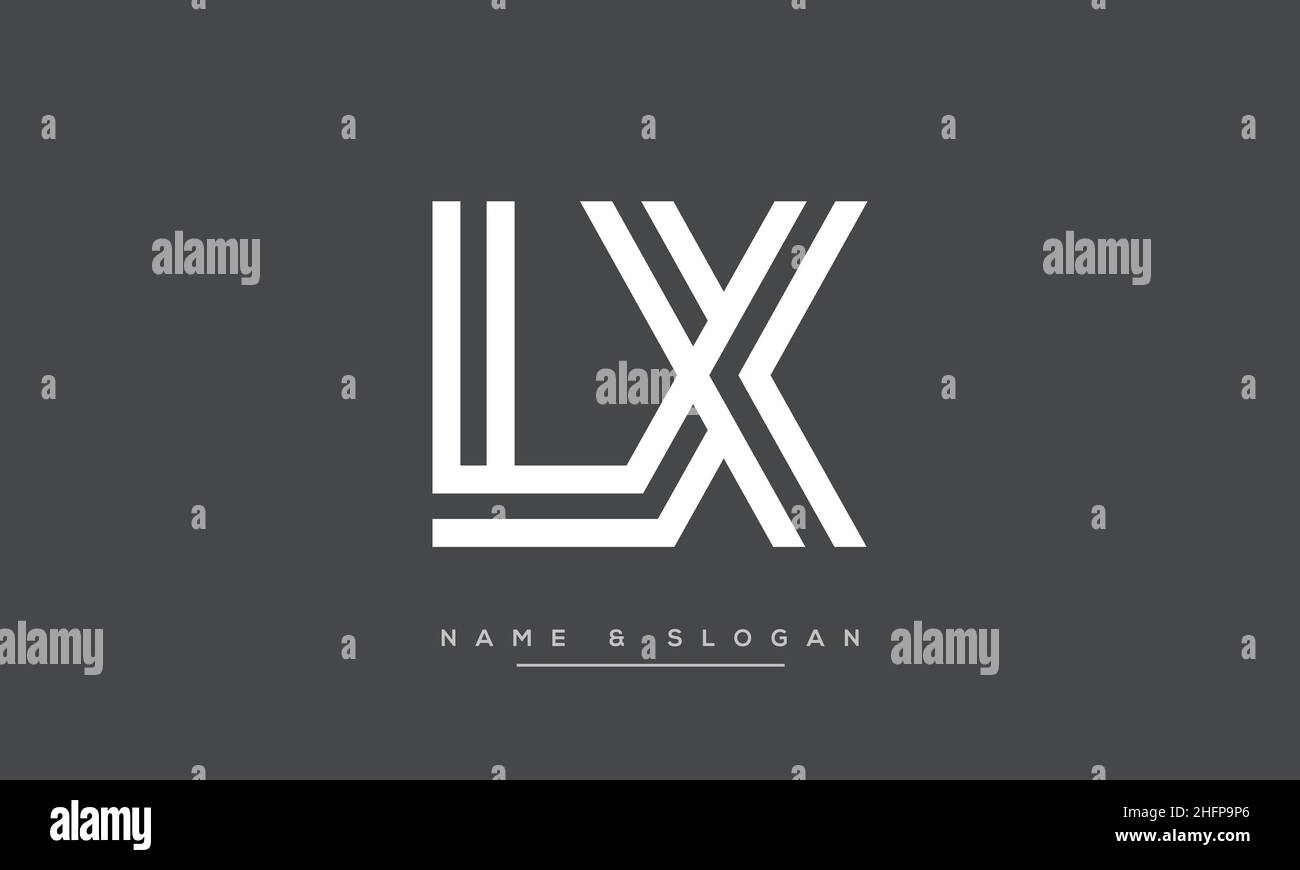 Modern abstract letter LX, XL logo design. Minimal LX, XL initial based icon vector Stock Vector ...