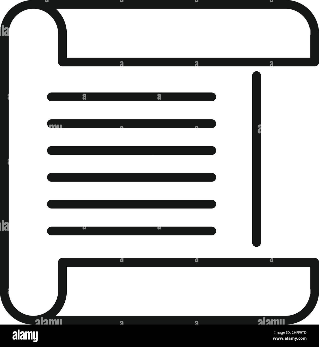 Paper text icon outline vector. Write letter. Message pencil Stock ...