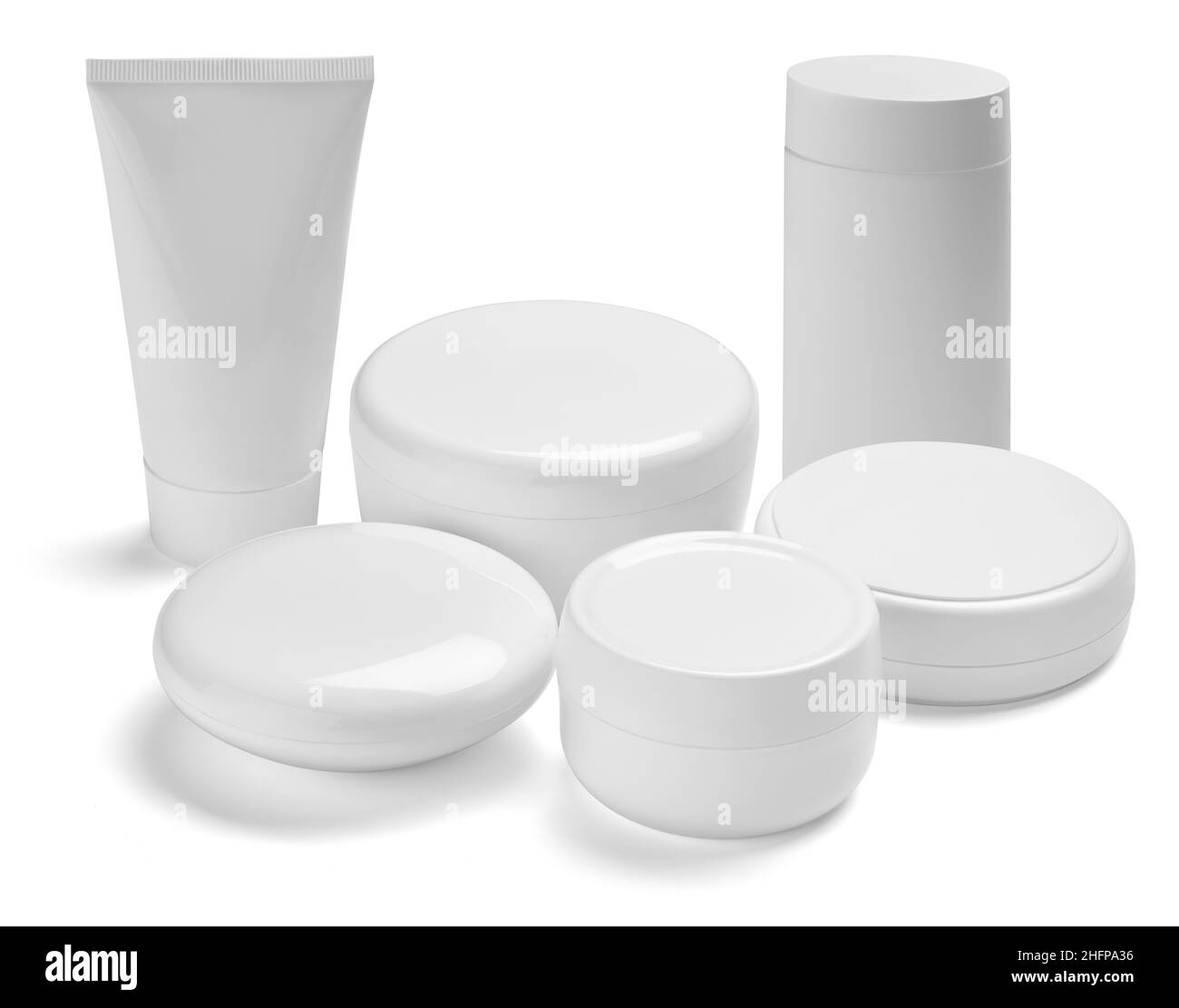 white cream container jar beauty moisturizer tube soap Stock Photo - Alamy