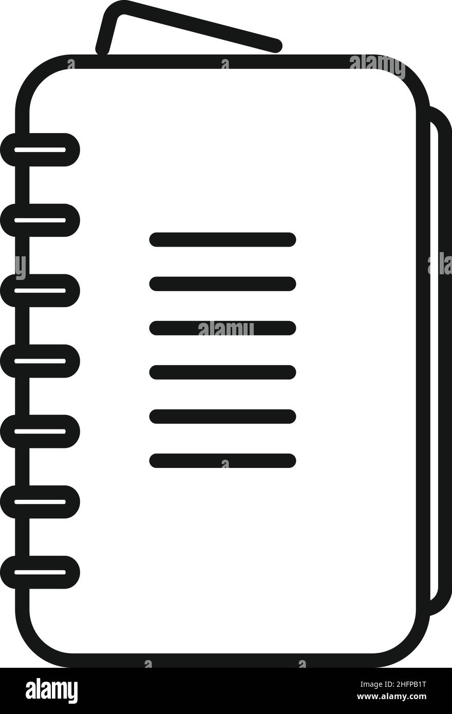 Notepad icon outline vector. Note book. Hand text Stock Vector Image ...