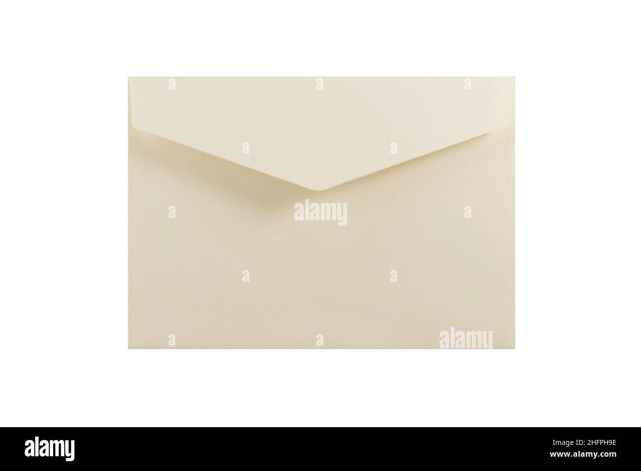 Craft paper envelope isolated on white background. Realistic blank ...
