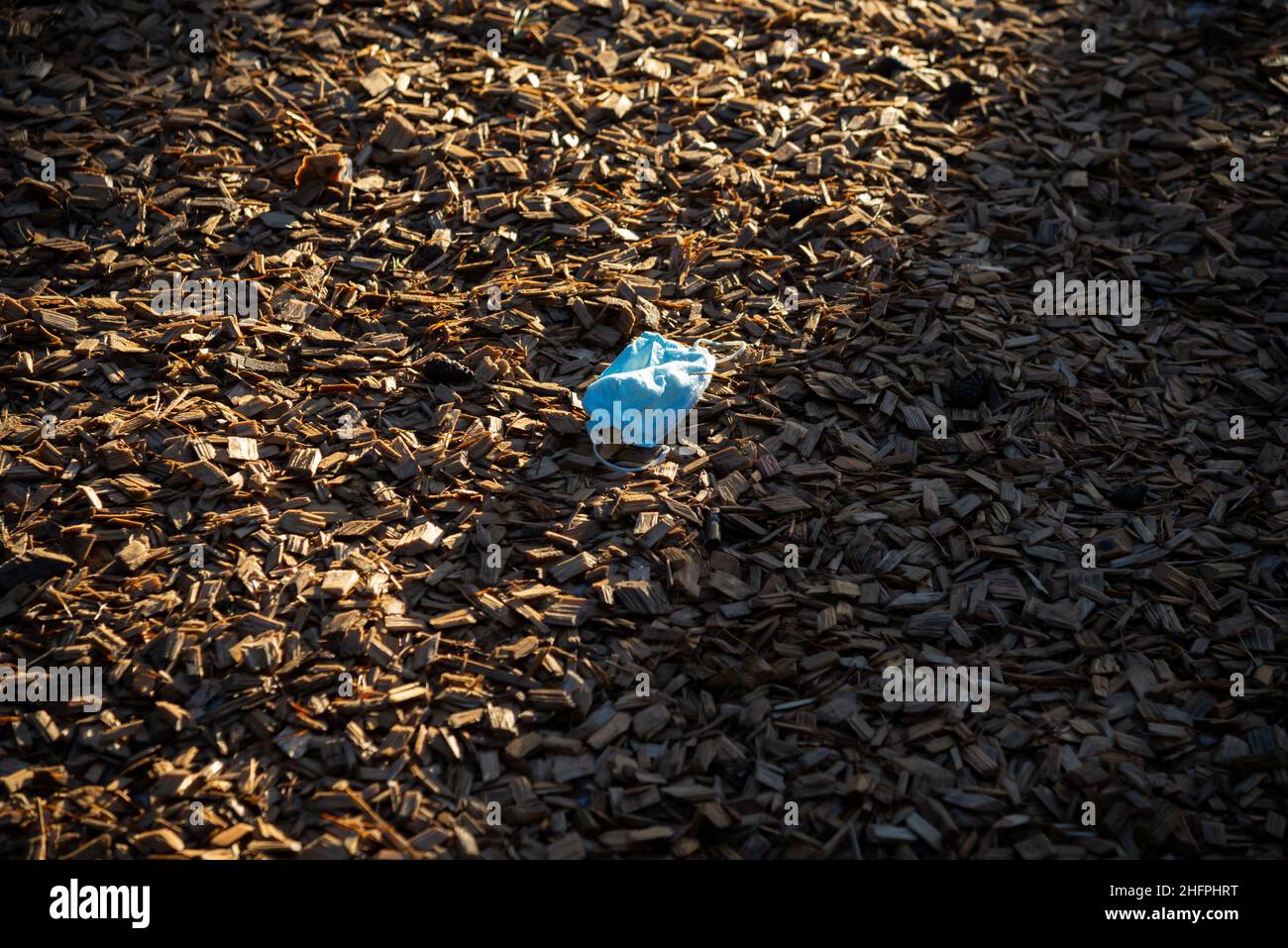 Coronavirus plastic waste environmental pollution. Disposable dirty ...