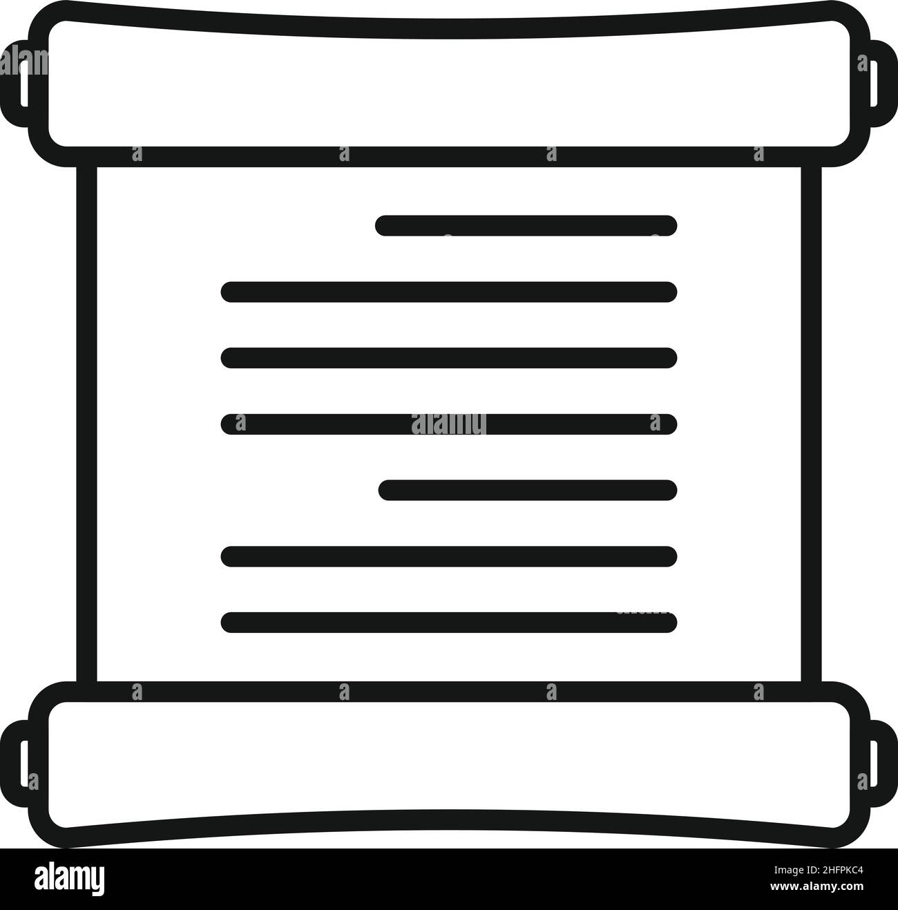 Papyrus icon outline vector. Note article. Text message Stock Vector ...