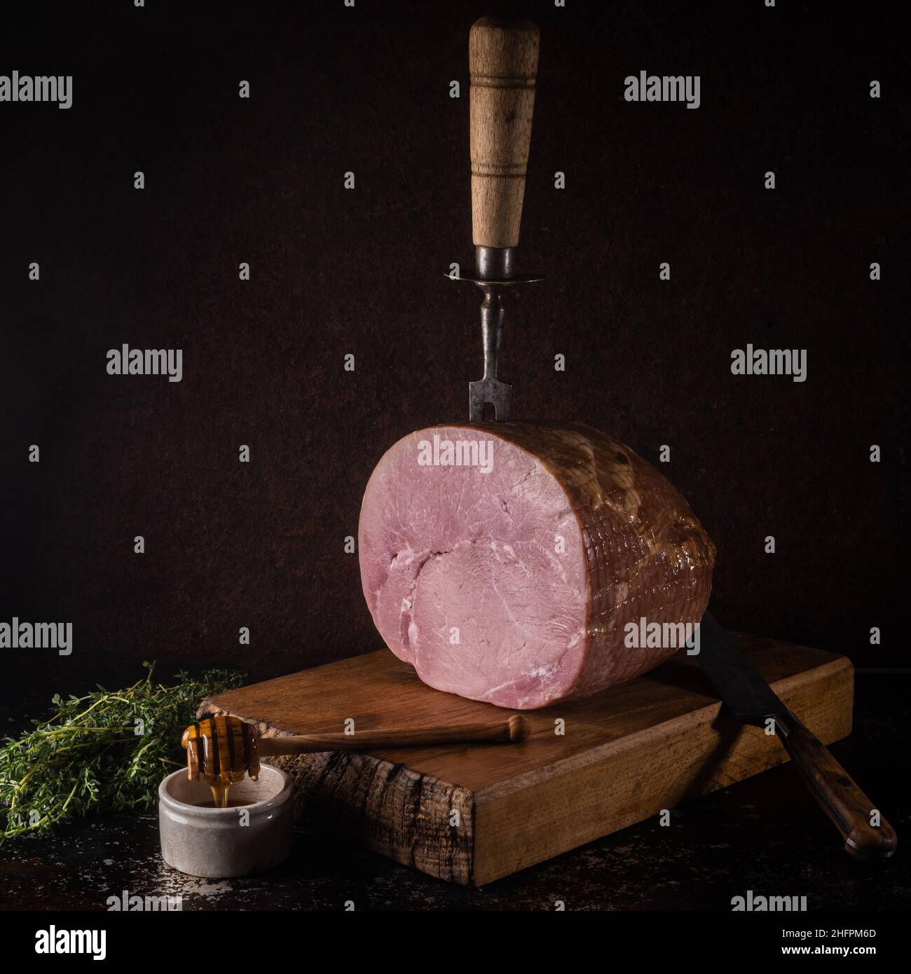 Honey roast ham Stock Photo - Alamy