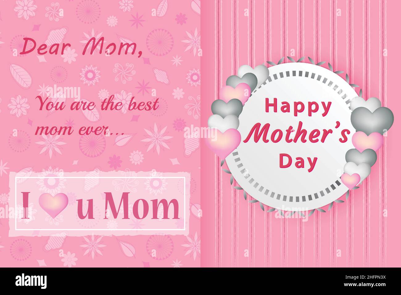 Happy Mother's Day Greeting Card with an editable handwriting text ...